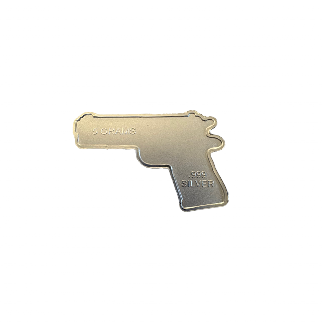 1911 Handgun Bar .999 Silver (5g) - Buy Discount Silver